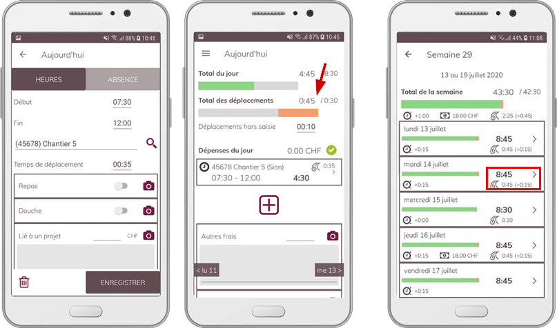 Fahrzeiten - SwissWorkTime